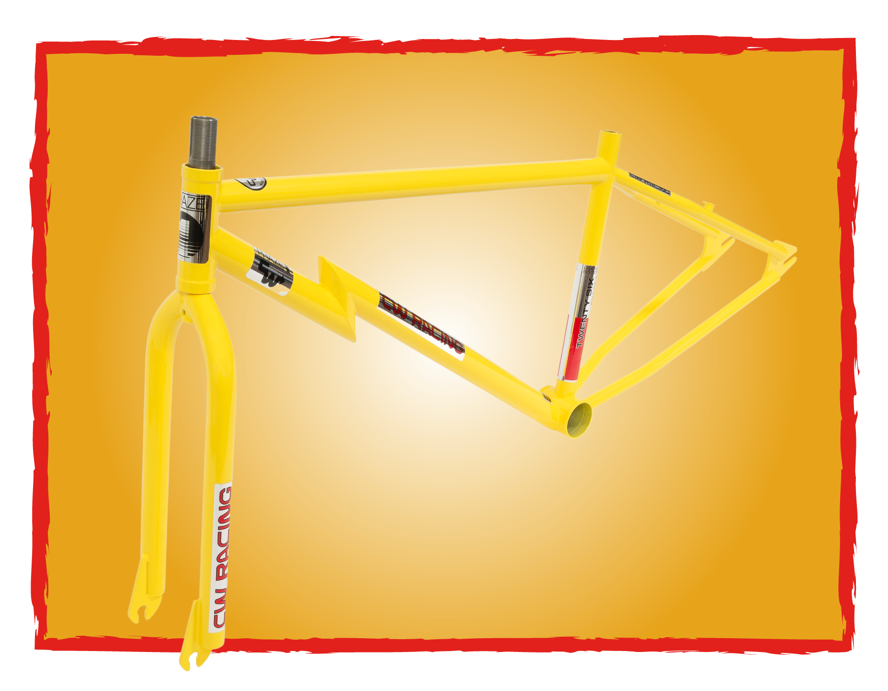 26” Phaze 1 Yellow Limited Edition Race Frame Kit – cwracing.com